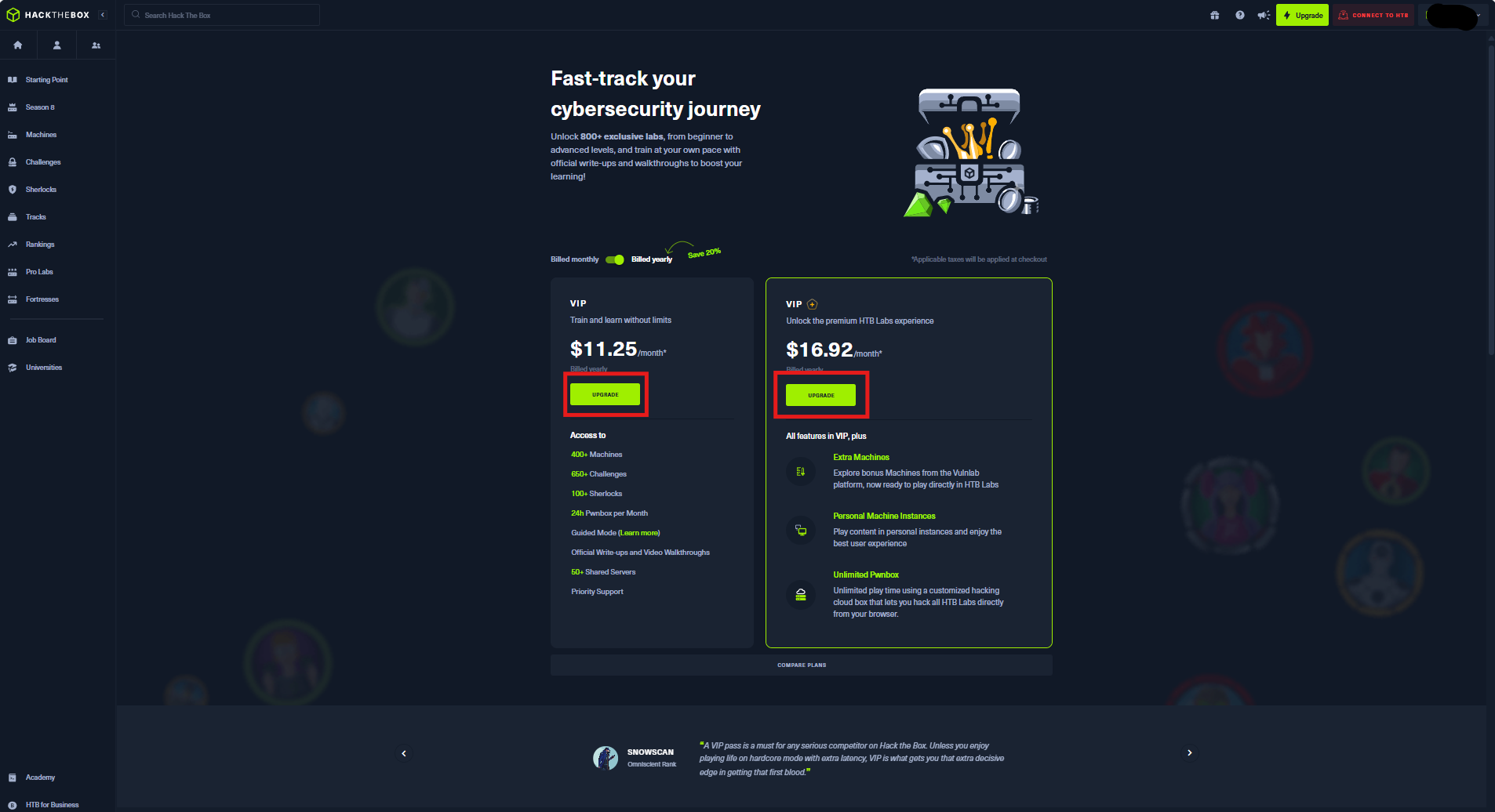 Hack The Boxの始め方｜無料と有料プラン・LabsとAcademyの違いを徹底比較